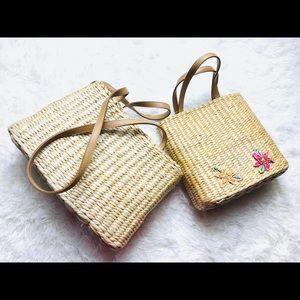 Cappelli Straworld | Bags | Cappelli Straworld Mommy Me Twin Tote Purse ...